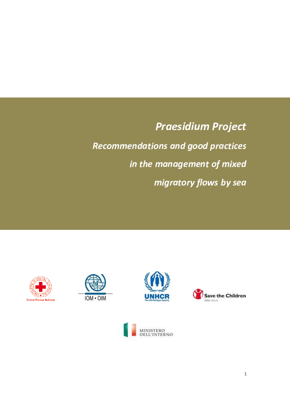 Praesidium Project. Recommendations and good practices in the ...